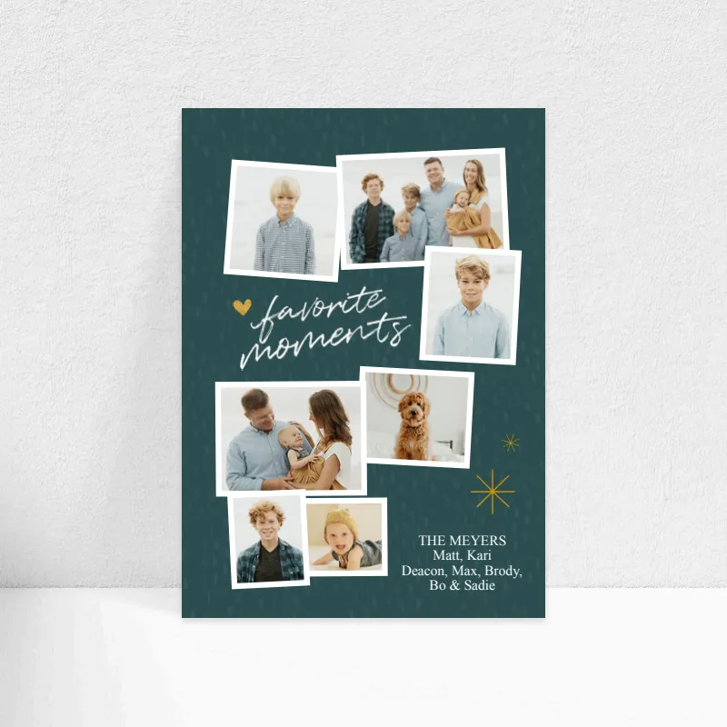 Favorite Moments-2 Double-Sided Flat Card | HOLIDAY | 5x7